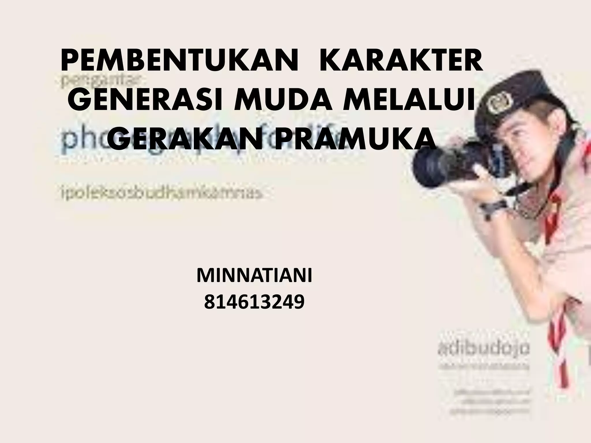 Pembentukan karakter generasi muda melalui | PPTX