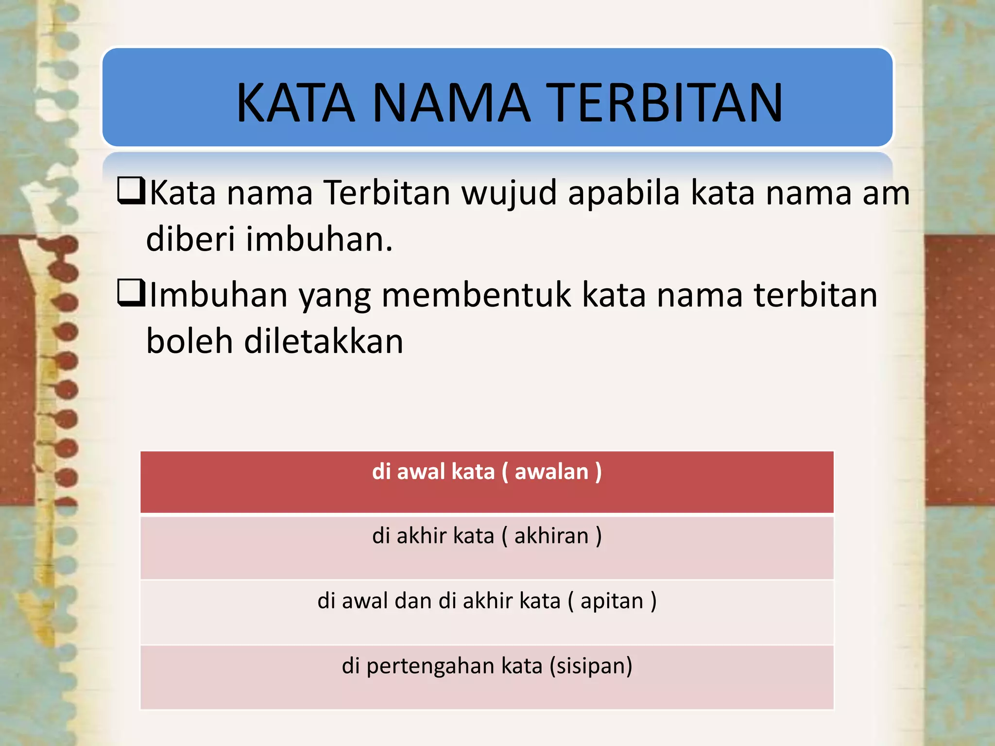 Pembentukan kata nama | PPTX