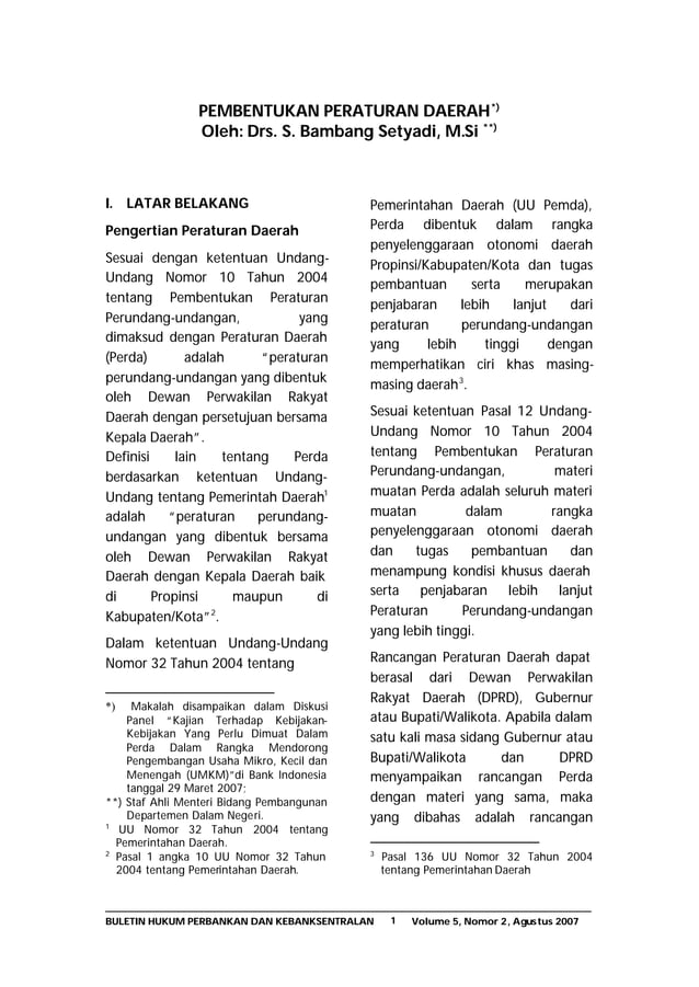 Pembentukan perda | PDF