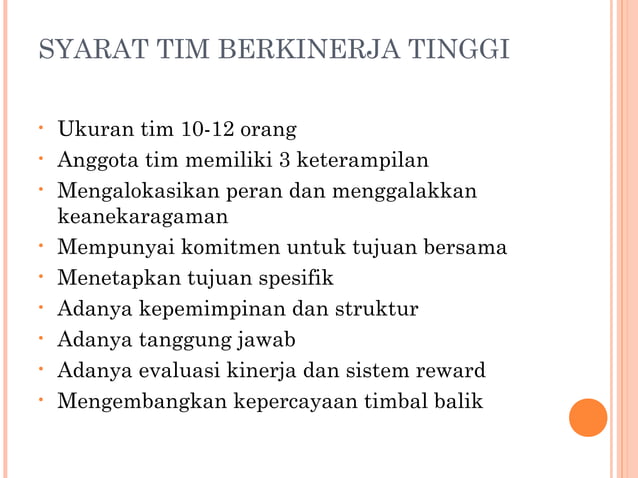 Pembentukan tim kerja | PPT