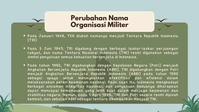 PDF MENGENAI PEMBENTUKAN TNI COCOK UNTUK PRESENTASI | PPT