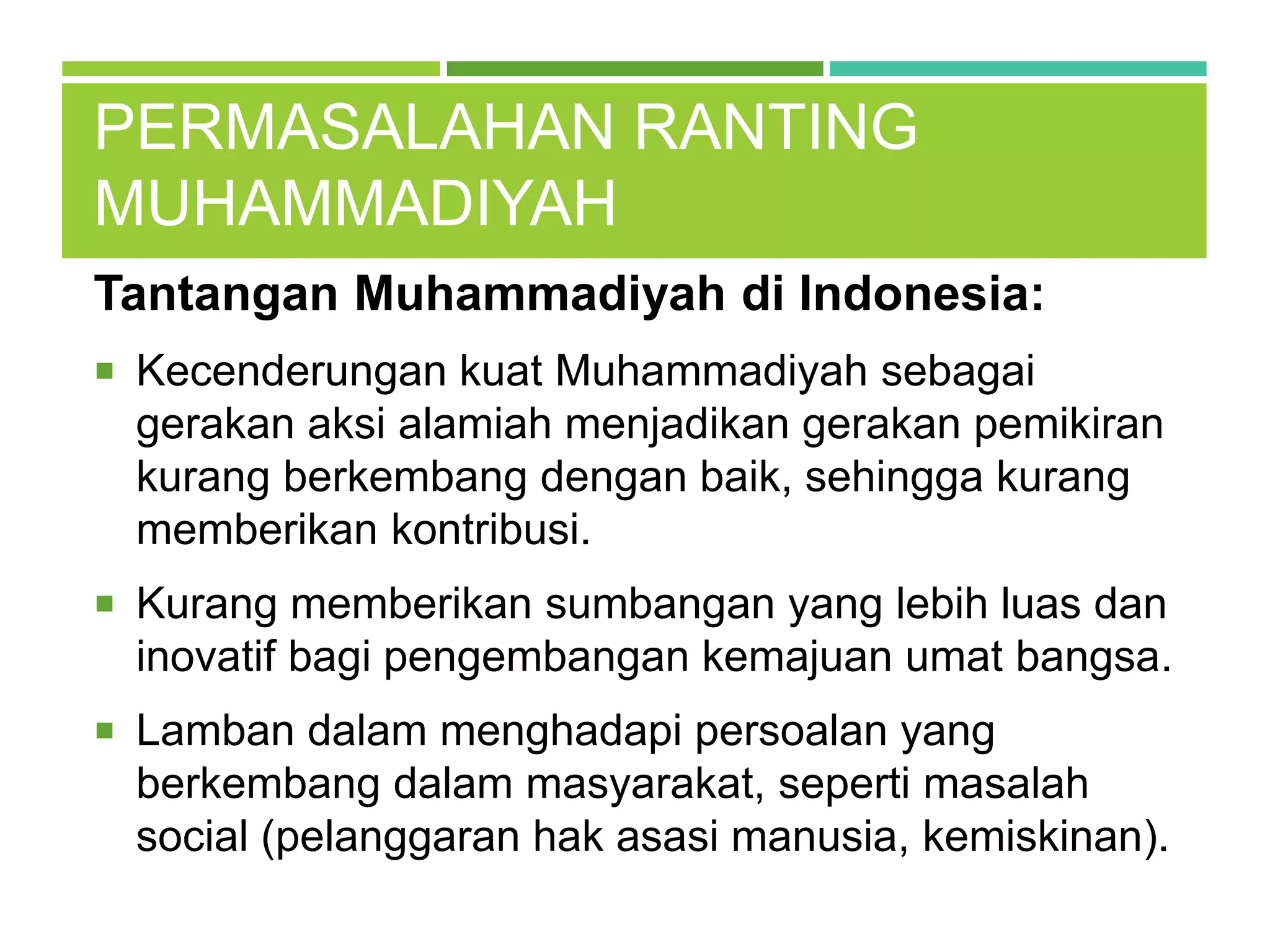 Pemberdayaan Ranting Muhammadiyah | PPT | Free Download