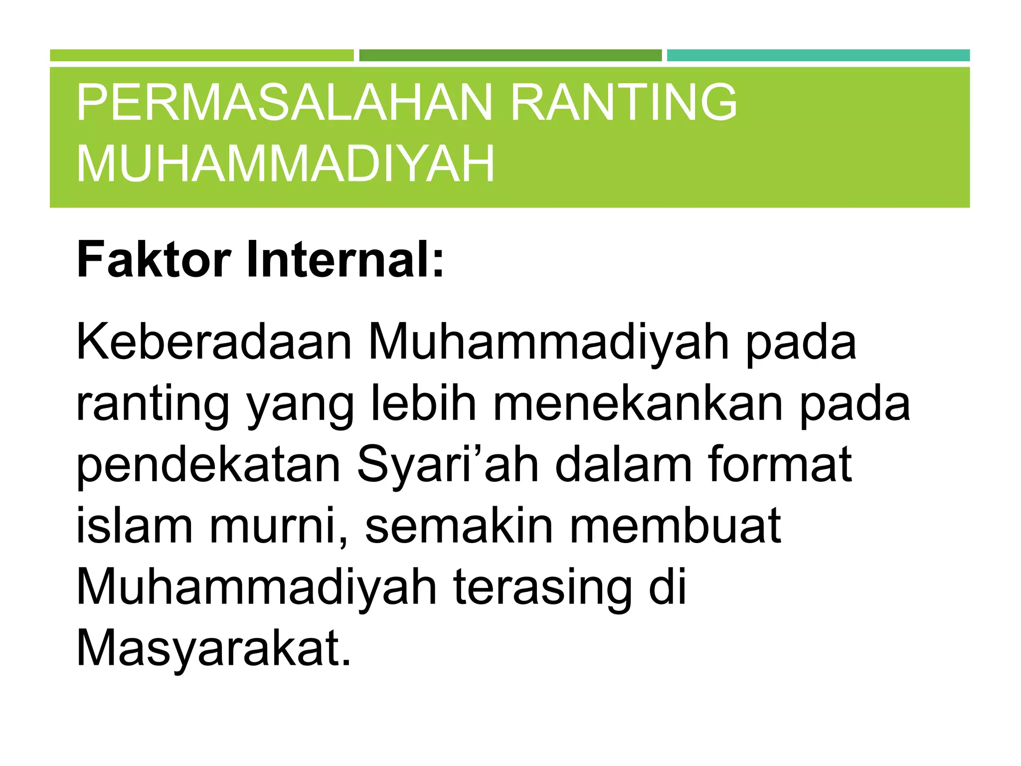 Pemberdayaan Ranting Muhammadiyah | PPT | Free Download