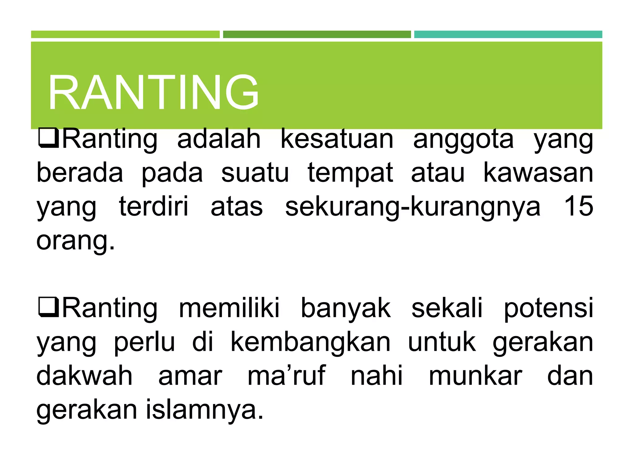 Pemberdayaan Ranting Muhammadiyah | PPT | Free Download