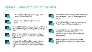 Presentasi Pemberhentian/Pensiun SIASN 2023 | PPTX