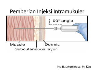 Pemberian Injeksi Intramukular.Obat yang diberikan melalui jalur I.M ...