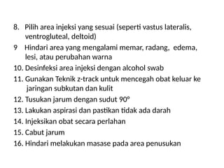 Pemberian Injeksi Intramukular.Obat yang diberikan melalui jalur I.M ...