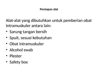 Pemberian Injeksi Intramukular.Obat yang diberikan melalui jalur I.M ...
