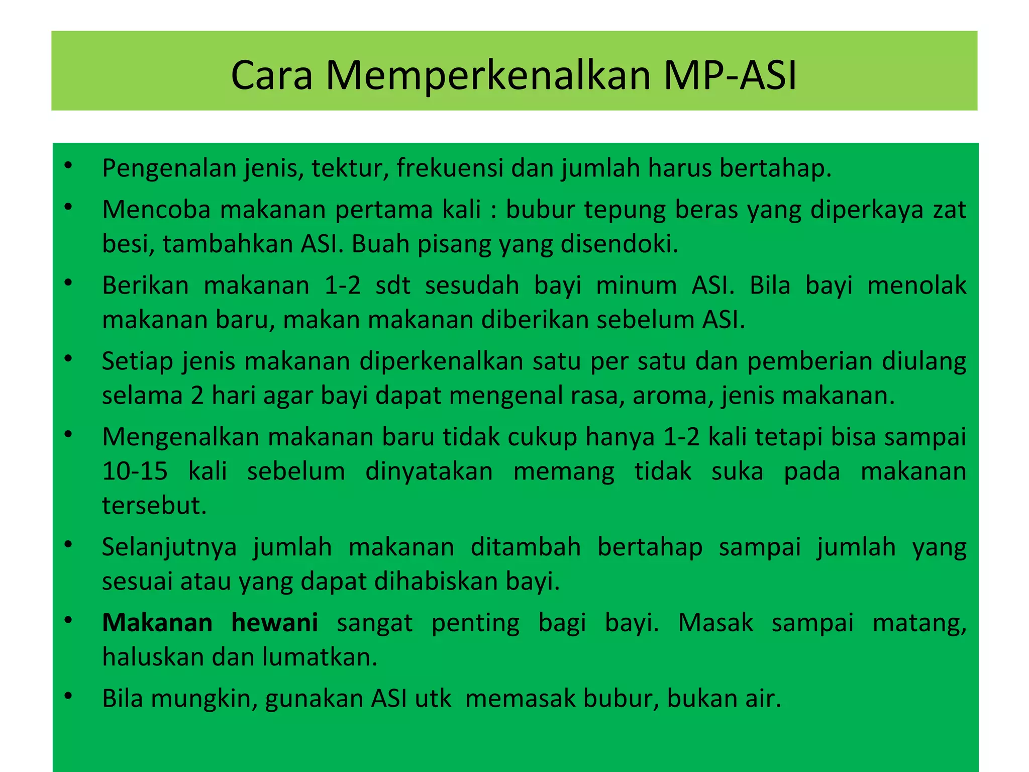 Pemberian makan bayi dan anak (pmba) | PPT