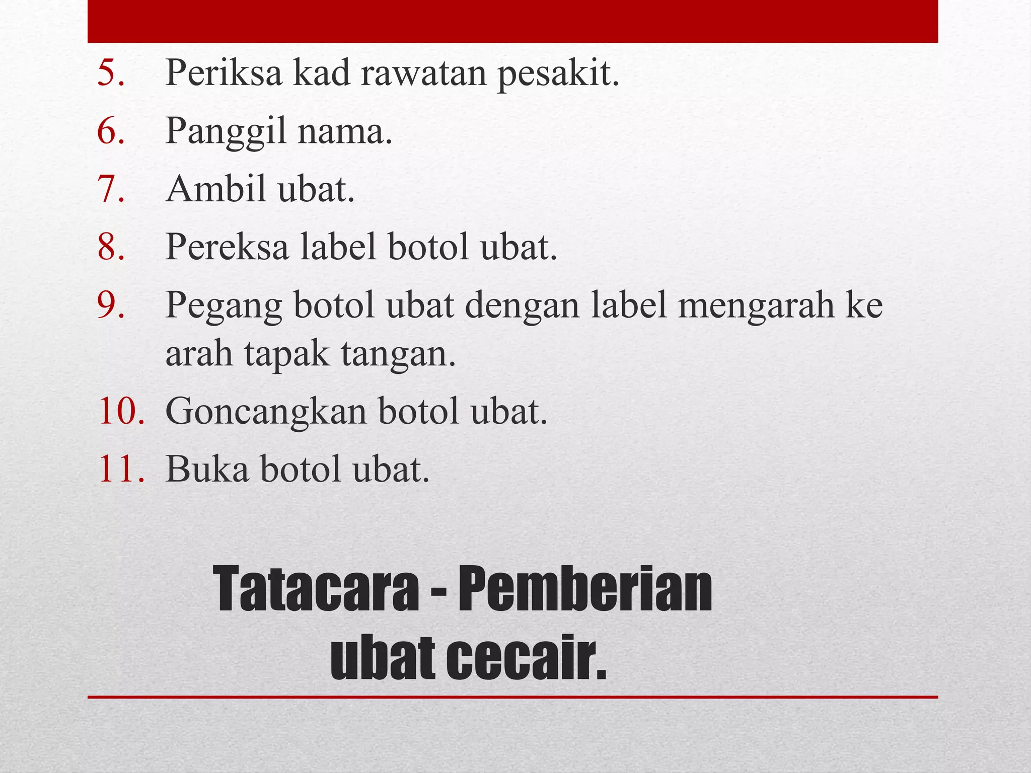 PEMBERIAN UBAT SECARA ORAL | PPT