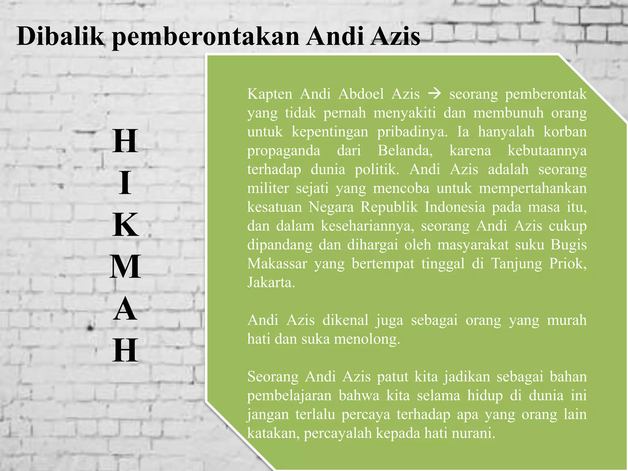 SEJARAH INDONESIA PEMBERONTAKAN ANDI AZIS | PPTX