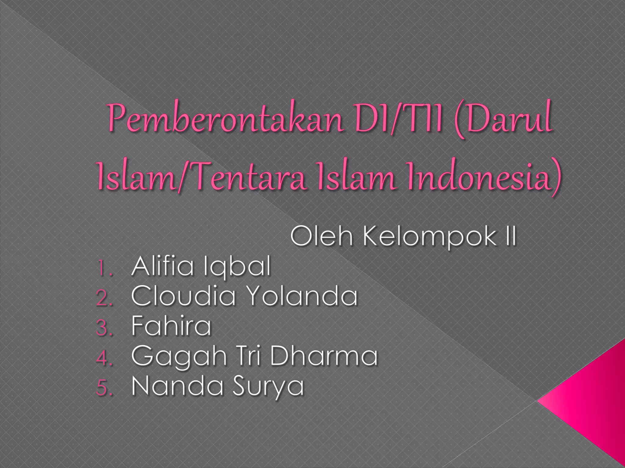 IPS Sejarah Pemberontakan DI/TII (Darul Islam atau Tentara Islam ...