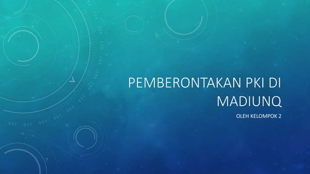 Pemberontakan PKI di Madiun | PPTX