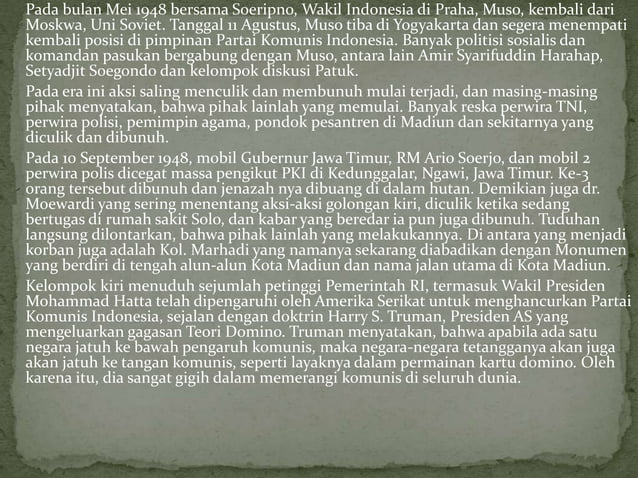 Pemberontakan pki madiun 1948 | PPTX