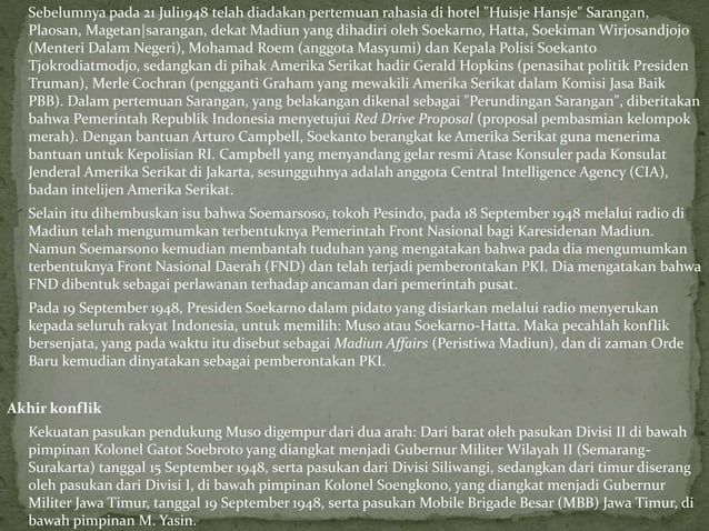 Pemberontakan pki madiun 1948 | PPTX