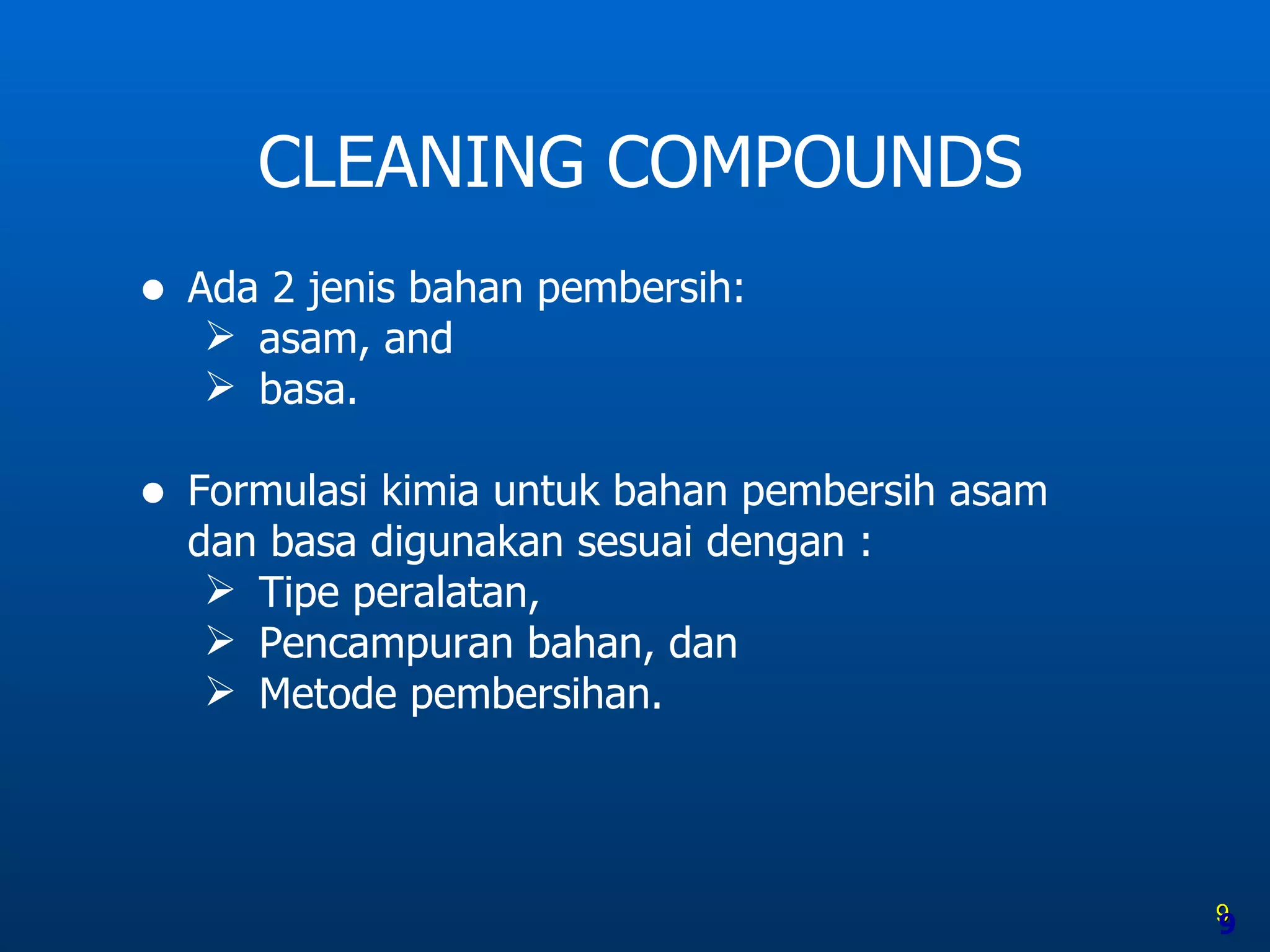 Pembersihan Peralatan : GMP Modul | PPT