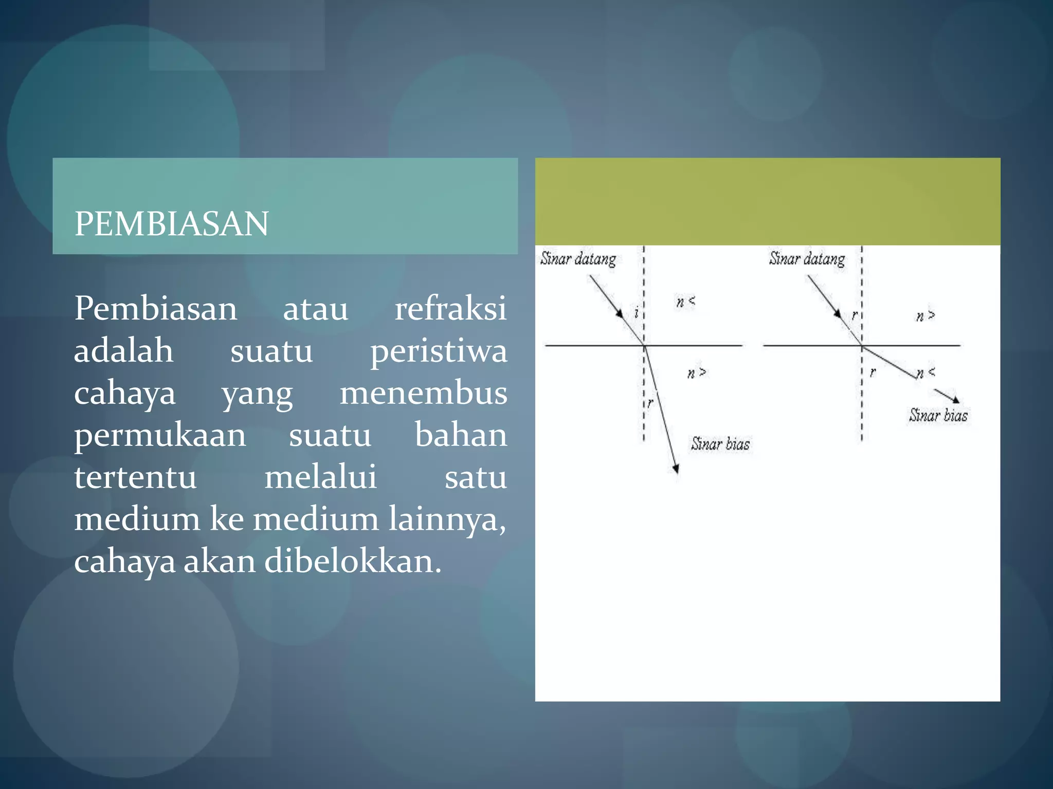 Pembiasan cahaya | PPTX