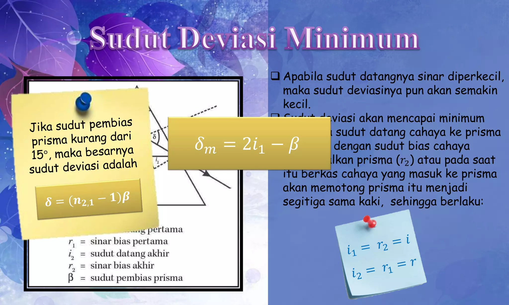 Pembiasan pada kaca plan paralel dan prisma | PPTX