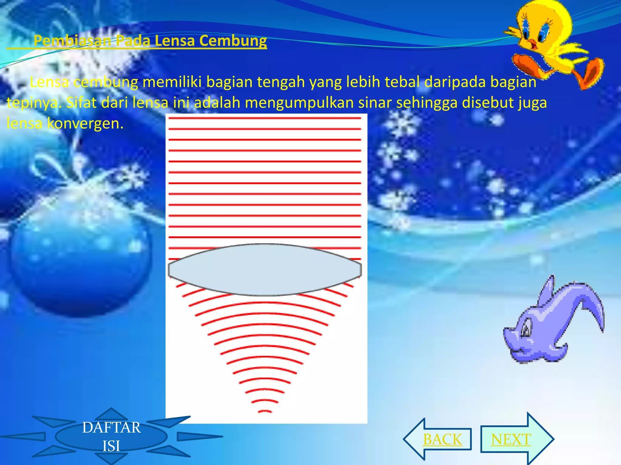 Pembiasan pada lensa cembung | PPTX