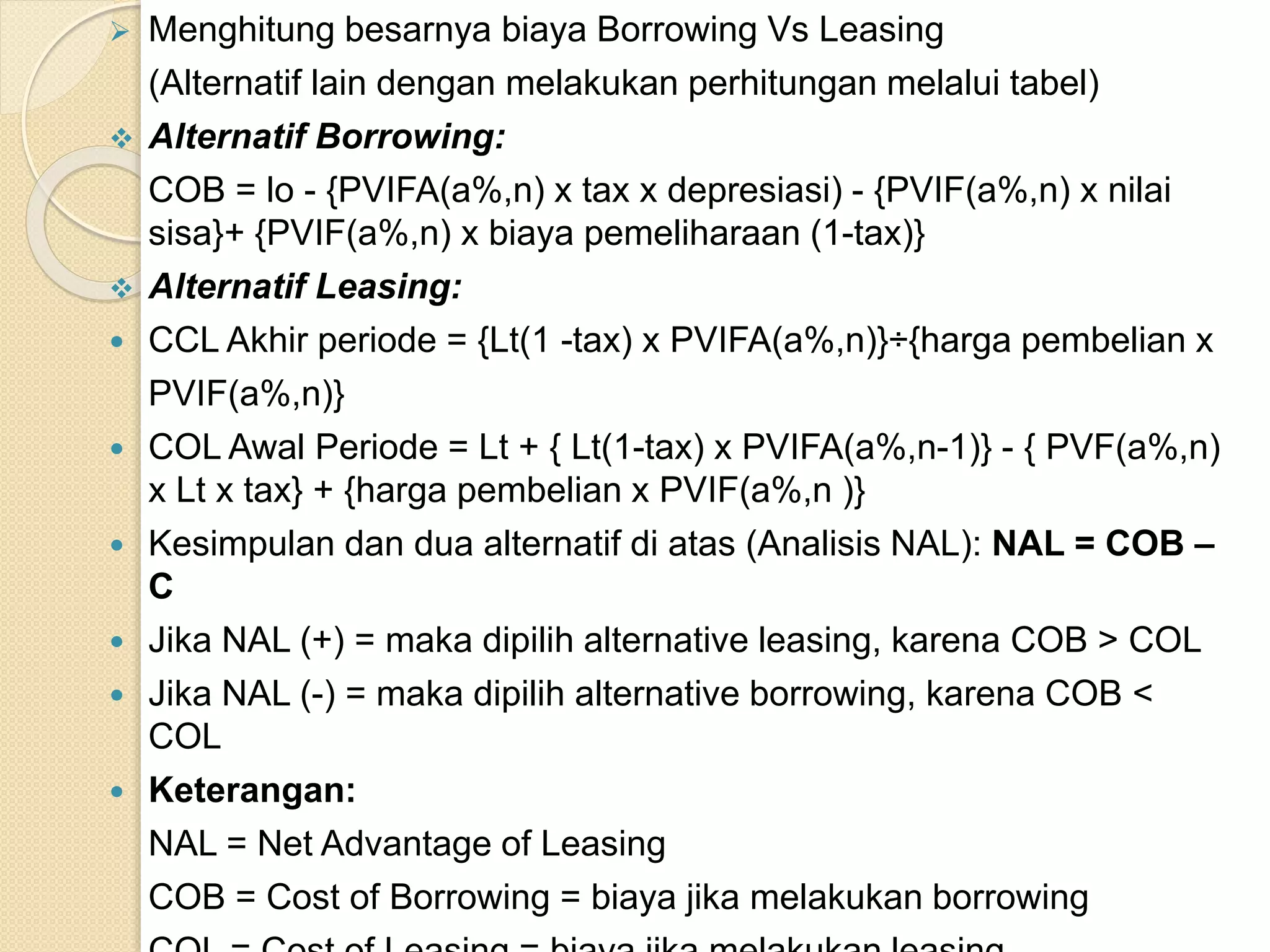Pembiayaan dengan lease jadi | PPTX