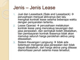 Pembiayaan dengan lease jadi | PPTX
