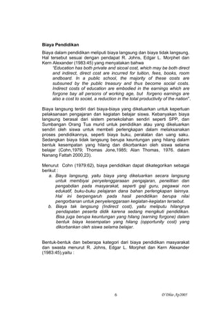 Pembiayaan pendidikan | PDF