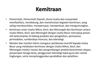 Pembiayaan, penjaminan & kemitraan UMKM | PDF