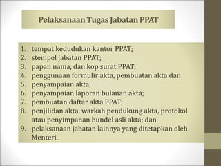 Pembinaan dan Pengawasan PPAT (Permen Nomor 20 Tahun 2018) | PPT