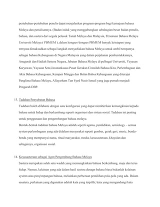 Pembinaan dan pengembangan bahasa melayu di malaysia 2011 | DOCX