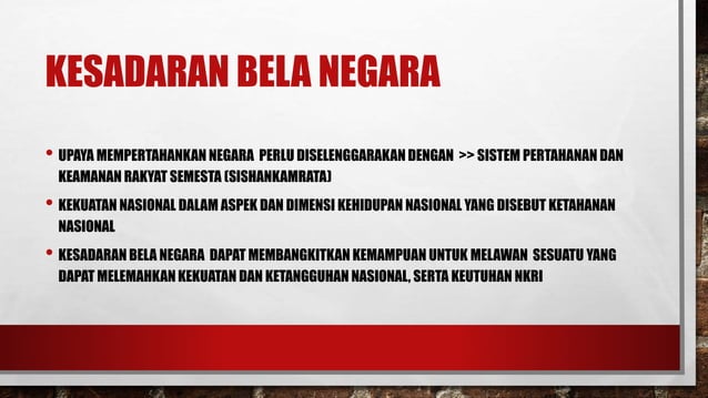 Pembinaan kesadaran bela negara | PPTX
