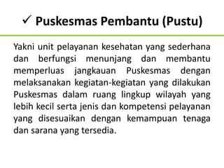 Pembinaan teknis puskesmas | PPTX