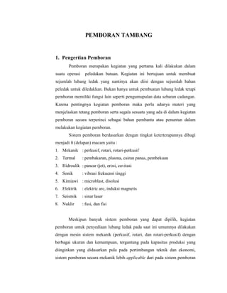 Pemboran tambang | DOCX