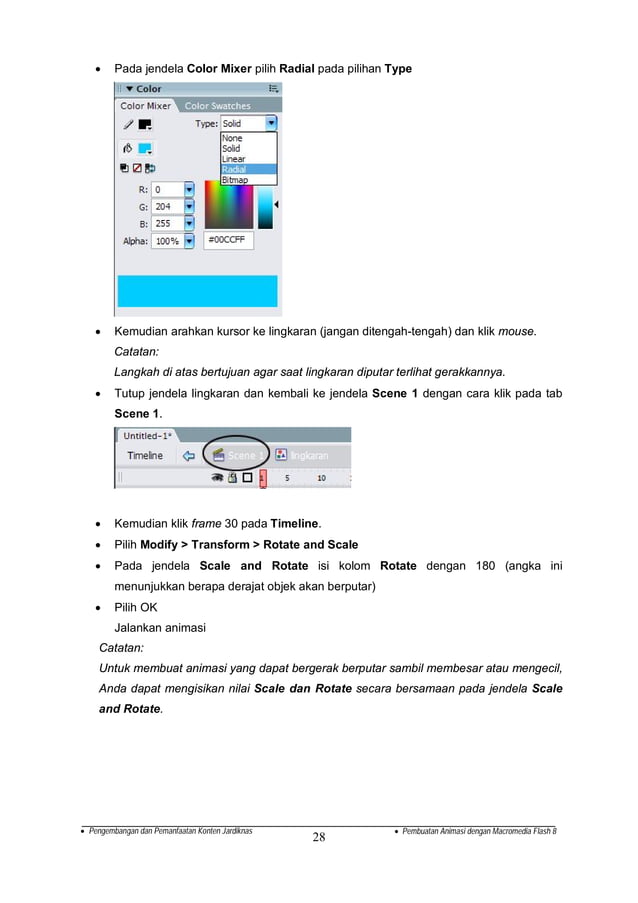 Pembuatan animasi- -modul- pustekkom- | PDF