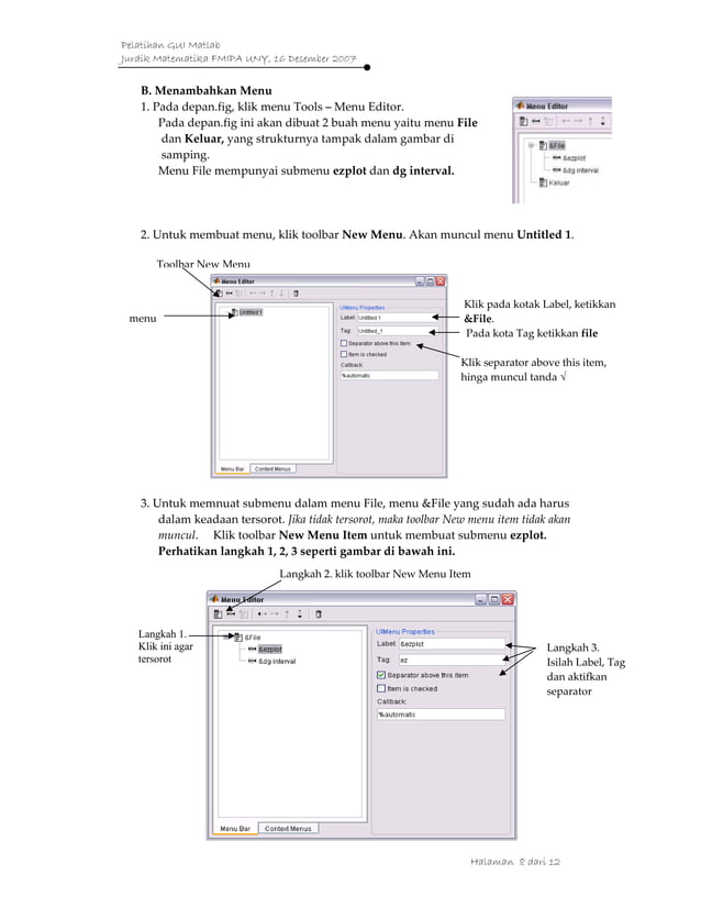 Pembuatan gui-dengan-matlab | PDF