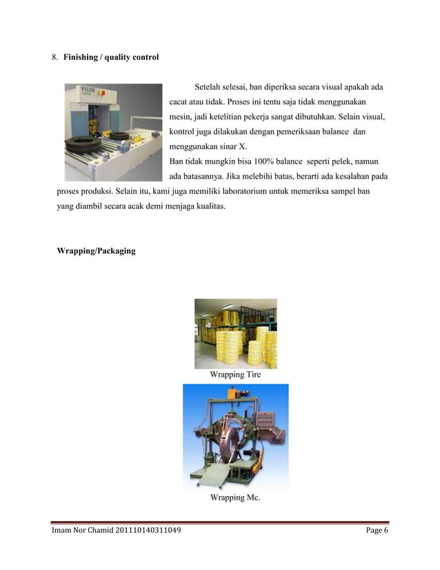 Pembuatan ban | DOCX