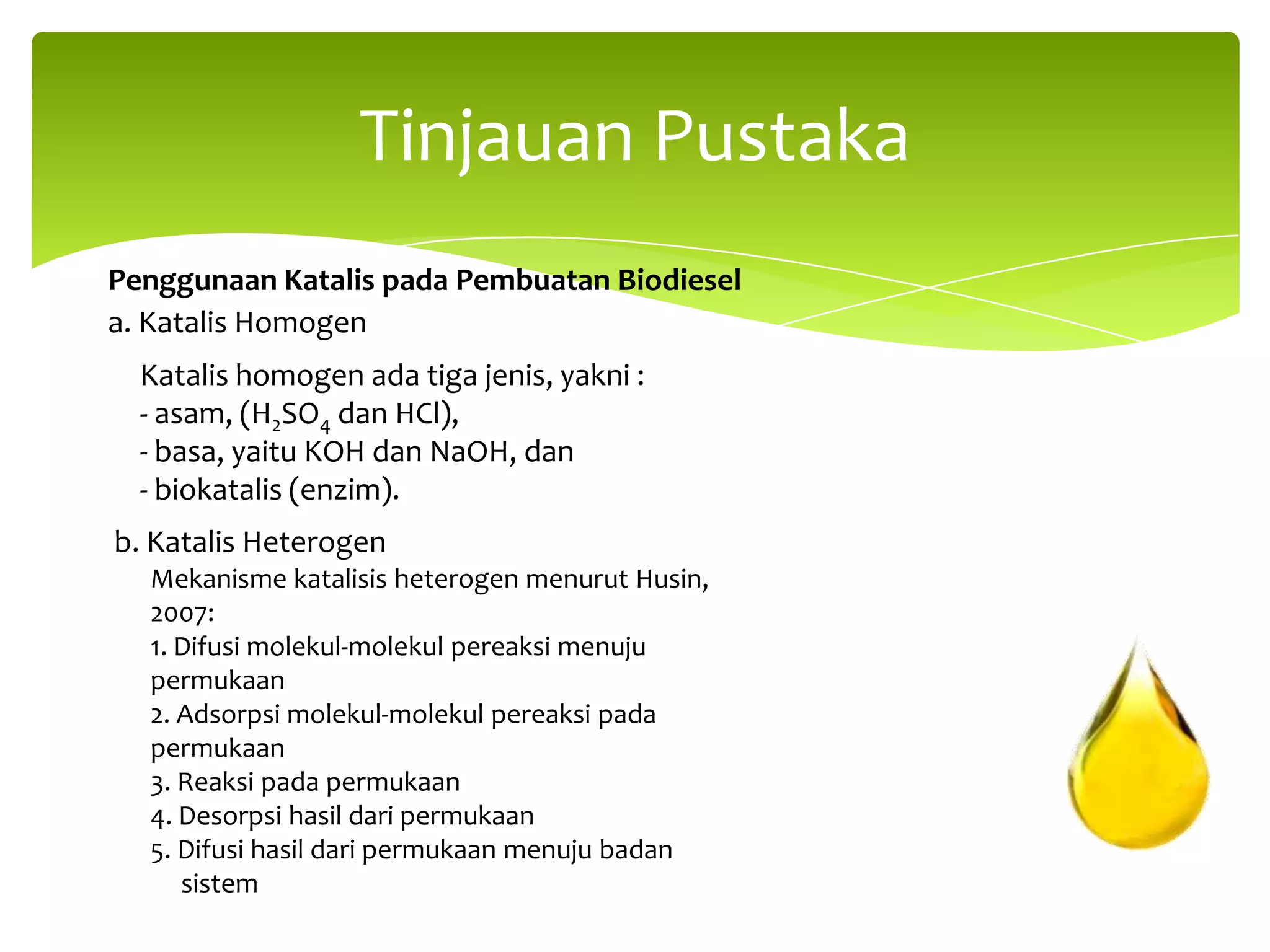 Pembuatan biodiesel dari minyak nyamplung (calophyllum inophyllum | PPTX