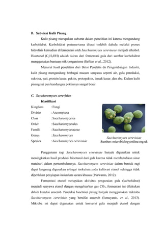 Pembuatan bioetanol dari kulit pisang | PDF