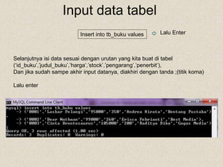Pembuatan database dan tabel | PPTX