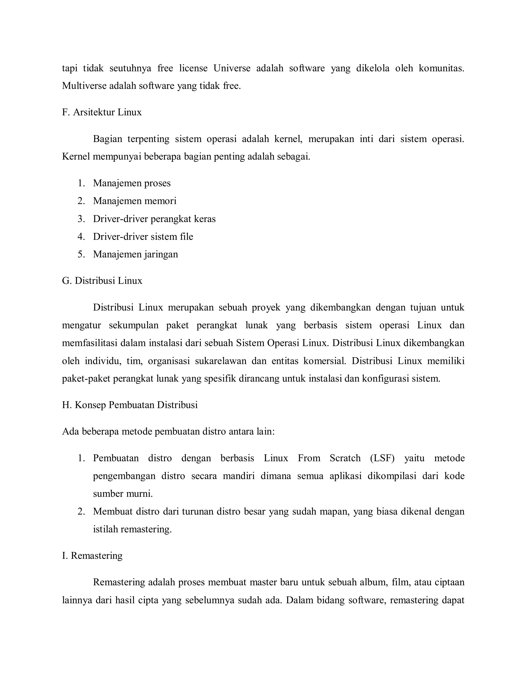 Pembuatan distro linux untuk pengembangan konsep desain grafis dalam proses pengenalan operating ...