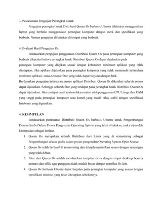 Pembuatan distro linux untuk pengembangan konsep desain grafis dalam proses pengenalan operating ...