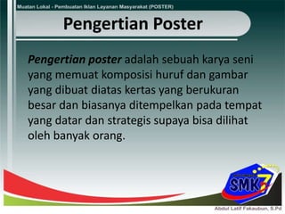 Pembuatan Iklan Layanan Masyarakat (Poster) | PPTX