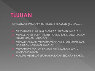 PANDUAN Membuat Jobdesc | PDF