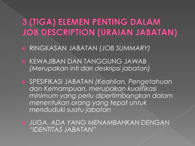 PANDUAN Membuat Jobdesc | PDF