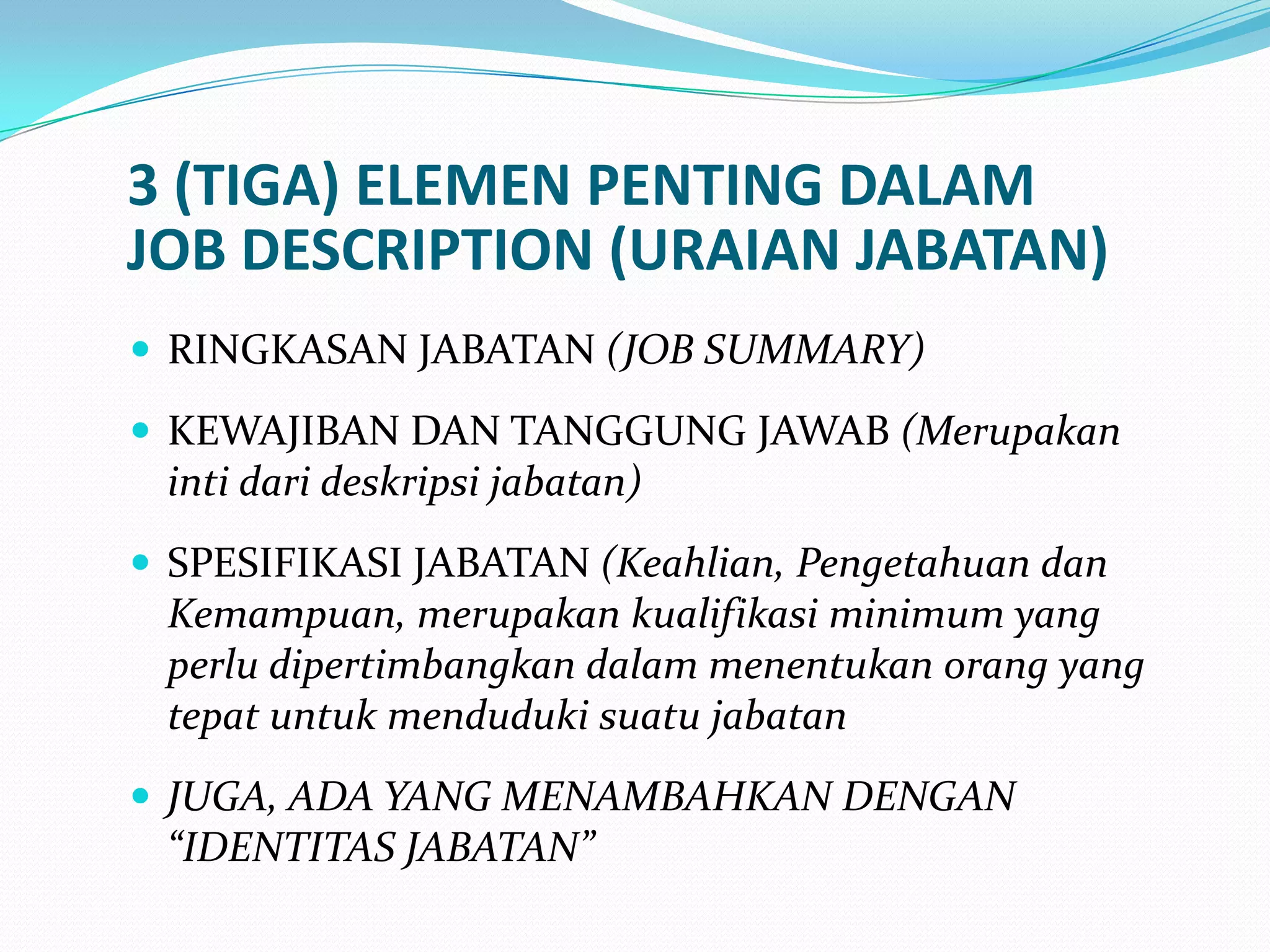 Panduan Membuat Job Description | PDF