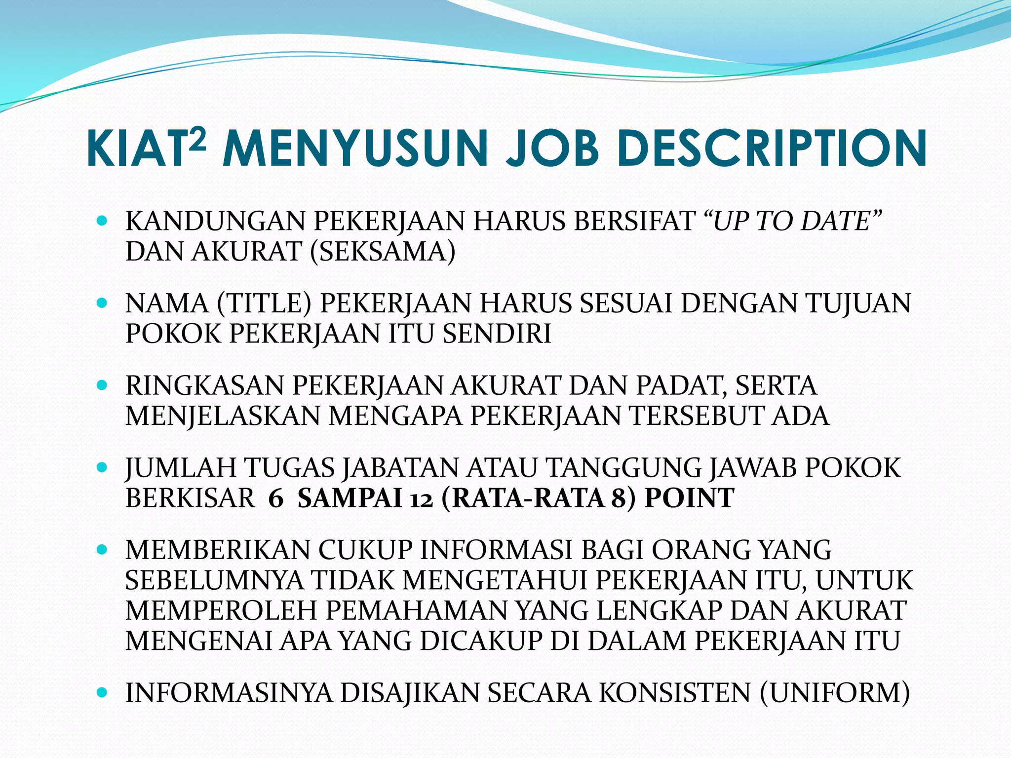 Panduan Membuat Job Description | PDF