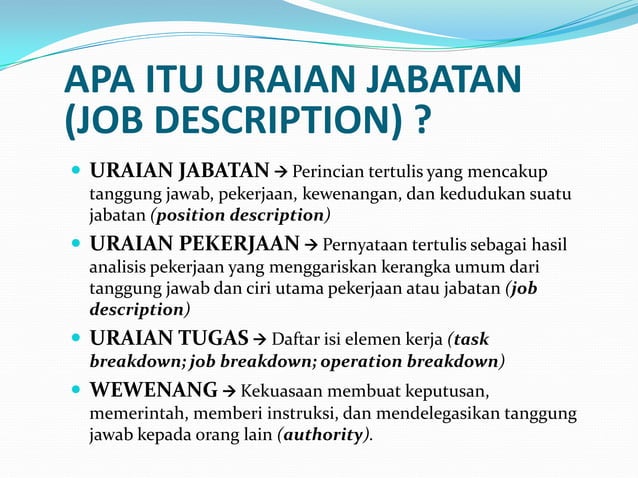 Panduan Membuat Job Description | PDF