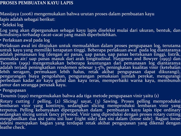 Pembuatan kayu lapis | PPT