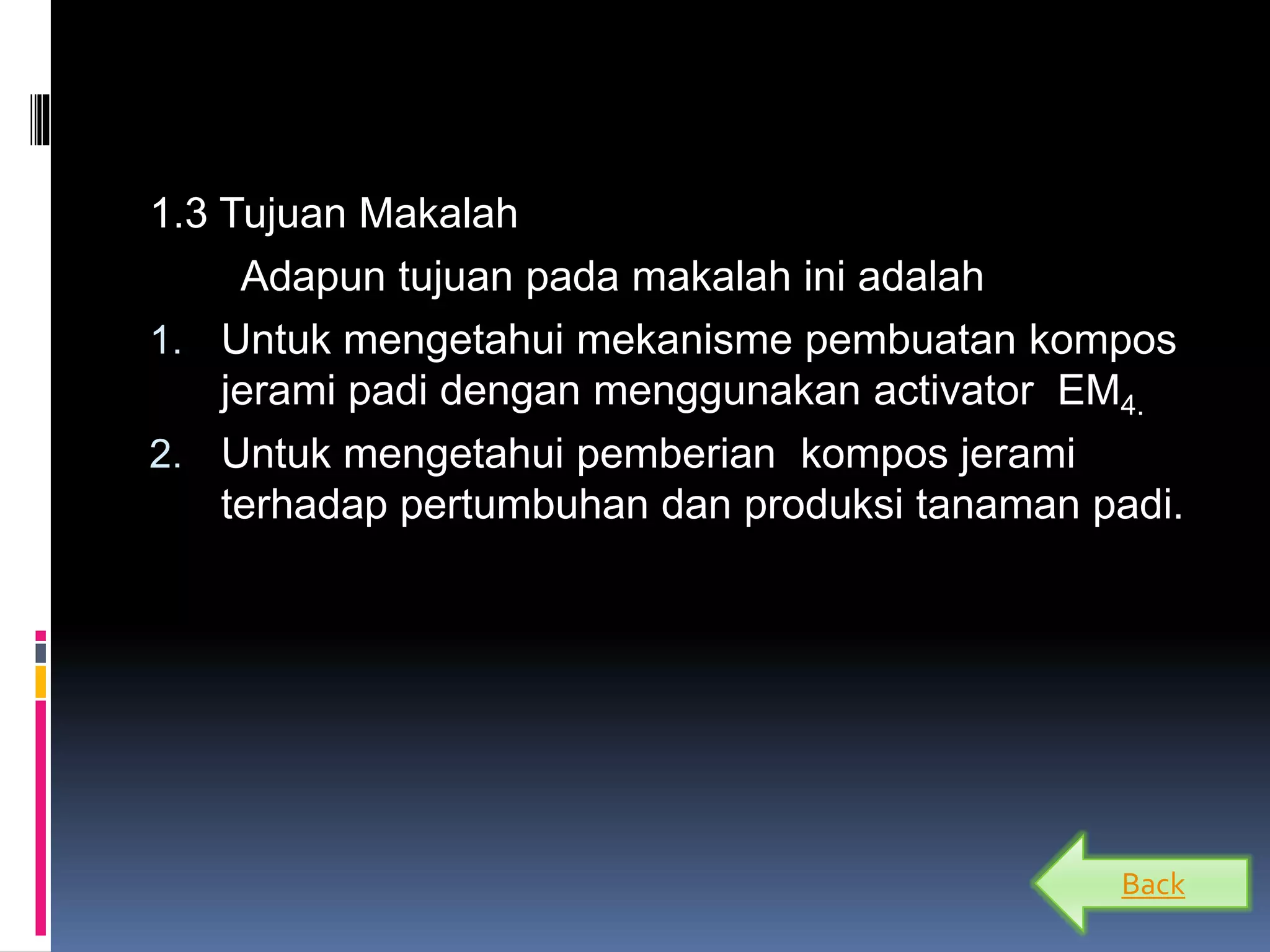 Pembuatan kompos dari jerami padi | PPTX