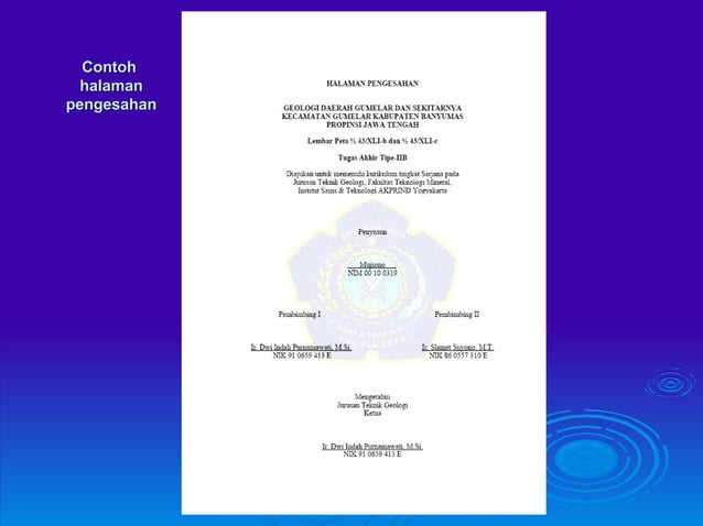 Pembuatan laporan pemetaan geologi | PPT