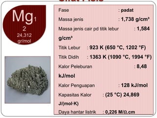Pembuatan magnesium ppt | PPTX